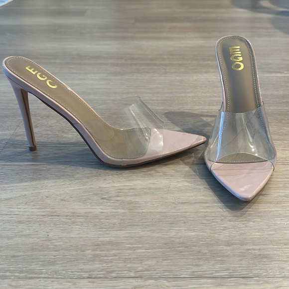 EGO | Shoes | Ego Perspex Clear Heel Mule In Nude | Poshmark
